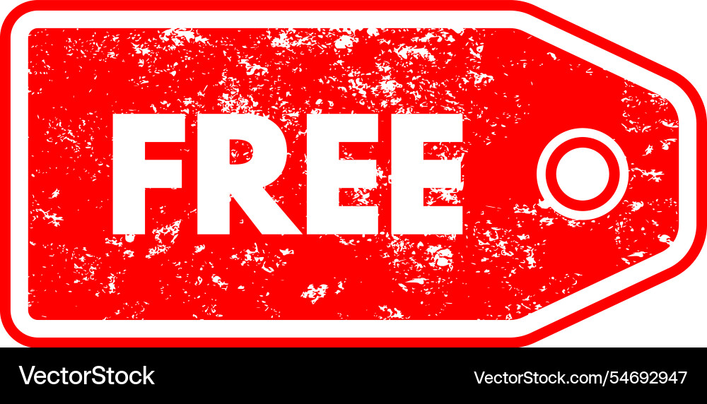 Red free label Royalty Free Vector Image - VectorStock