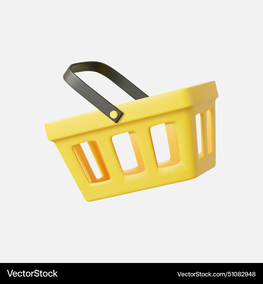3d realistic shopping cart Royalty Free Vector Image