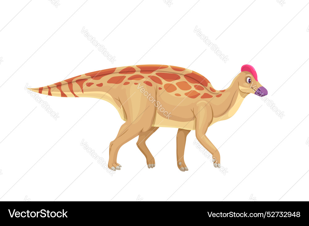 Amurosaurus prehistoric cartoon dinosaur Vector Image
