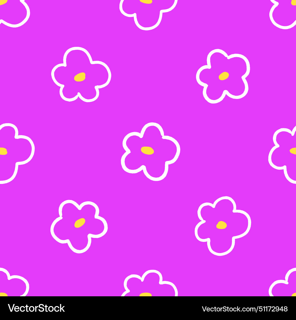 Floral pattern seamless print summer flower Vector Image