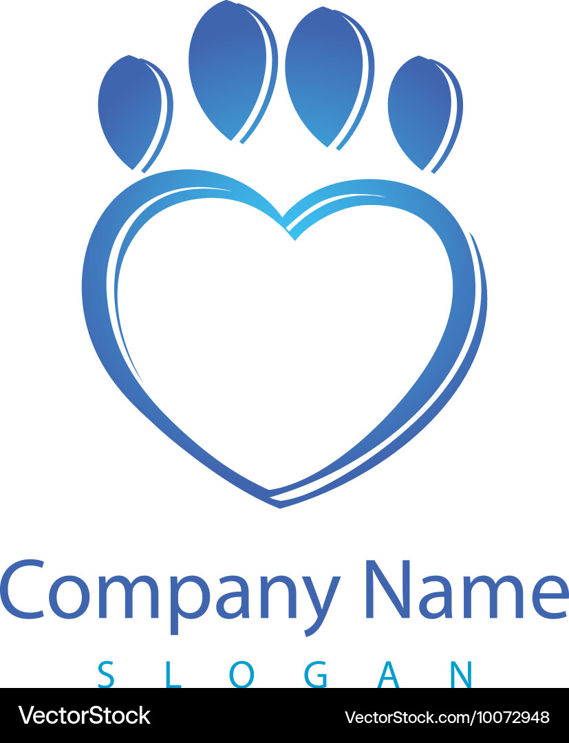 Heart vet logo Royalty Free Vector Image - VectorStock