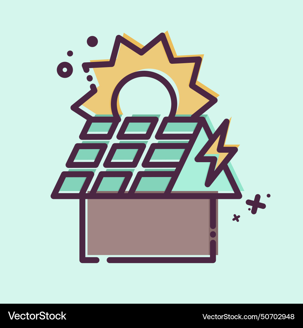 Icon rooftop pv related to solar panel symbol mbe Vector Image