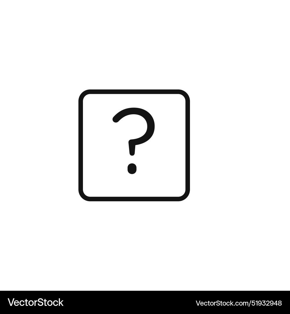 Inquiry question icon for customer support and Vector Image