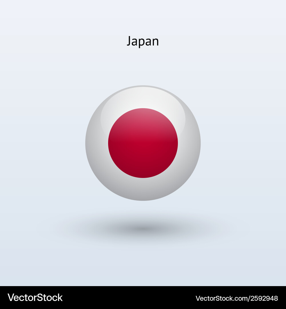 Japan round flag Royalty Free Vector Image - VectorStock
