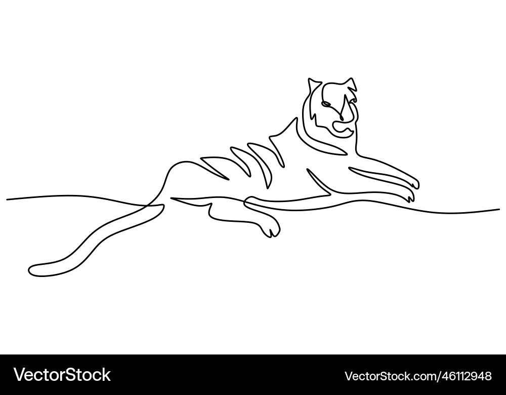 One continuous single line hand drawing Royalty Free Vector