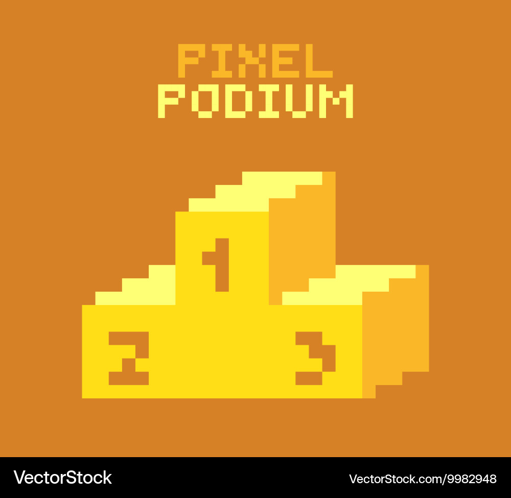 Pixel podium Royalty Free Vector Image - VectorStock
