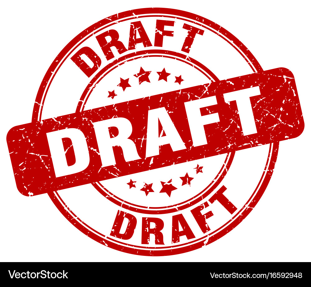 Red Draft Stamp - Grunge Style Royalty Free Vector Image