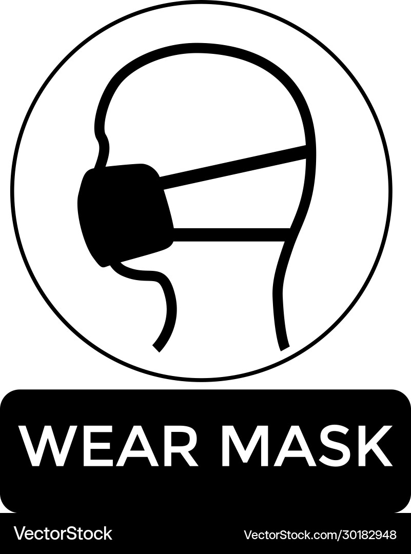 Wear mask Royalty Free Vector Image - VectorStock