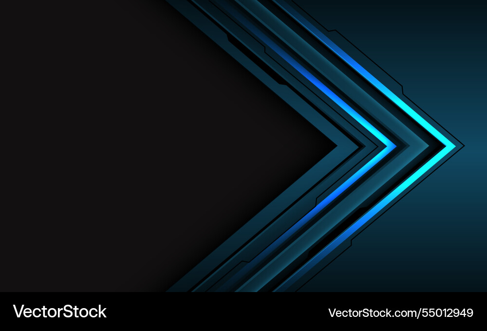 Abstract blue black cyber circuit arrow direction Vector Image