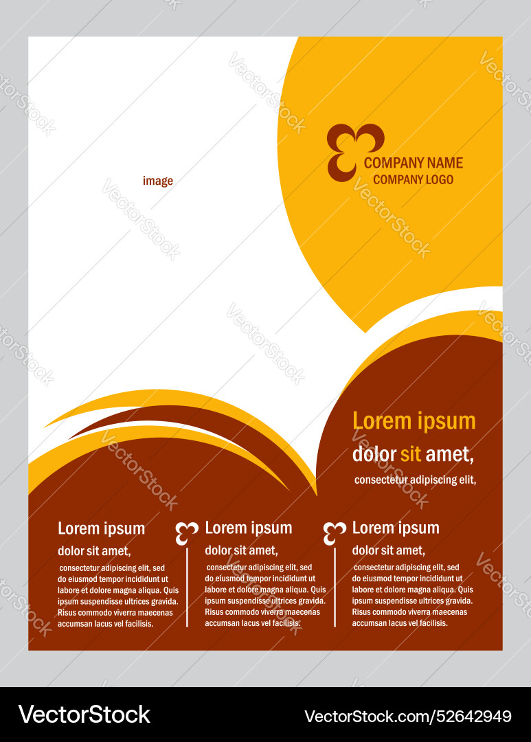 Abstract flyer template Royalty Free Vector Image