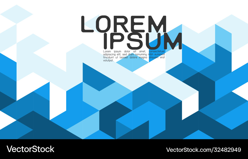 Abstract gradient blue mixed geometric template Vector Image