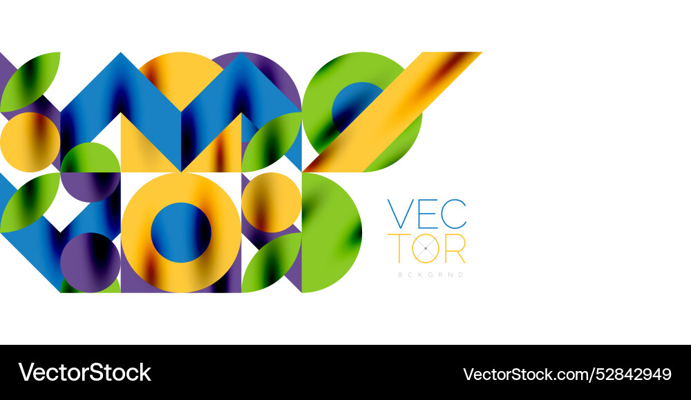 Colorful simple dynamic geometric forms circles Vector Image