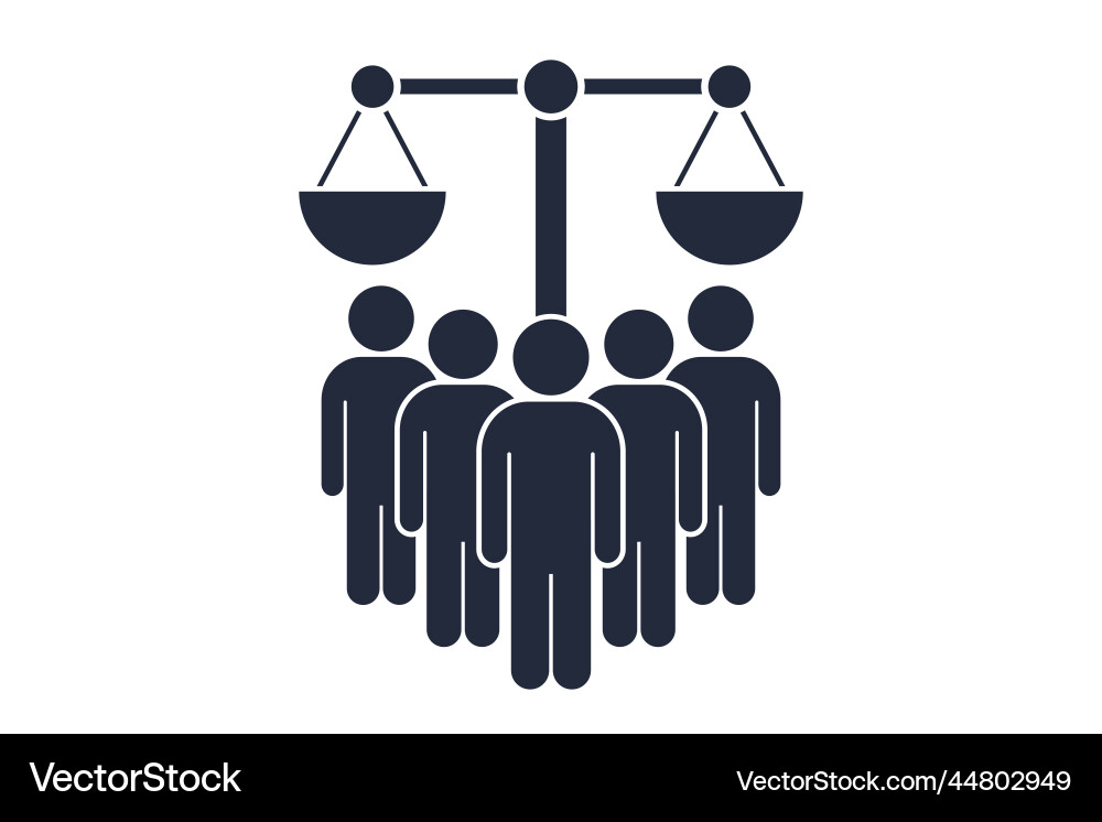 Justice and human rights icon Royalty Free Vector Image