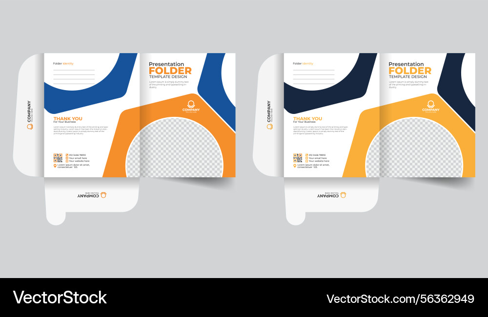 Office document file folder cover for catalog Vector Image