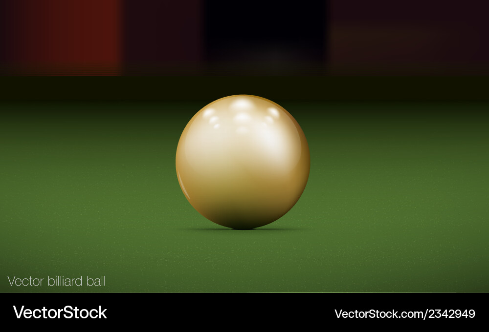 Realistic Billiard Ball on Green Table Royalty Free Vector