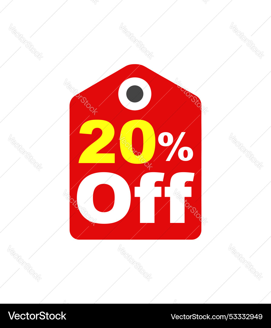 Retail discount offer banner price drop tag Vector Image