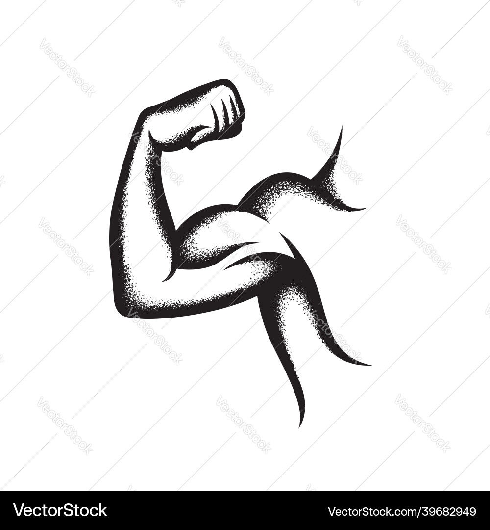 Strong muscular arm Royalty Free Vector Image - VectorStock