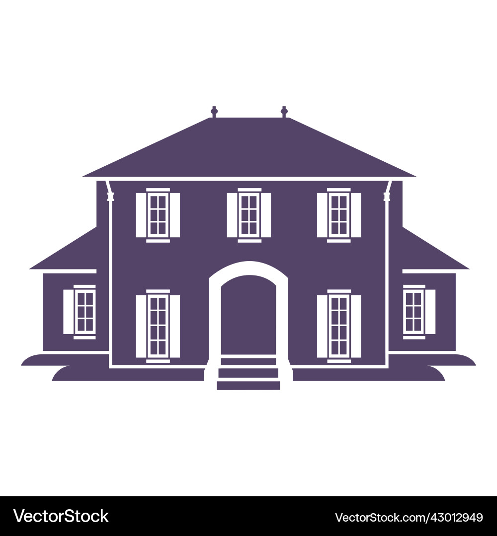 Two-Story House Icon Royalty Free Vector Image