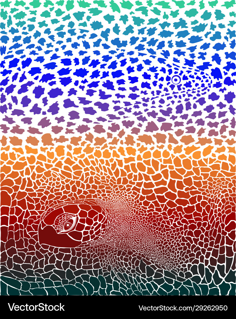 Color background murena and kareta Royalty Free Vector Image