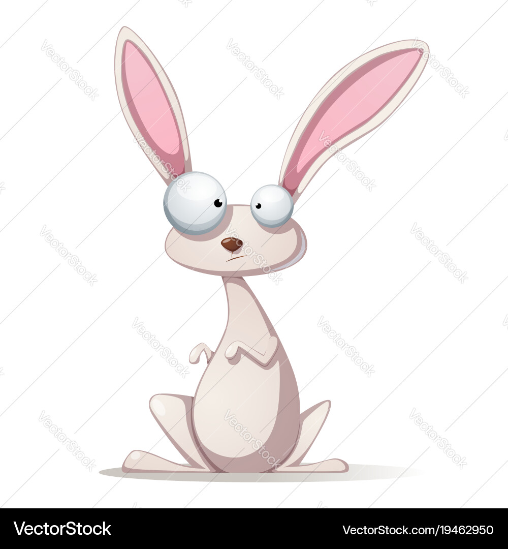 Funny cartoon rabbit Royalty Free Vector Image
