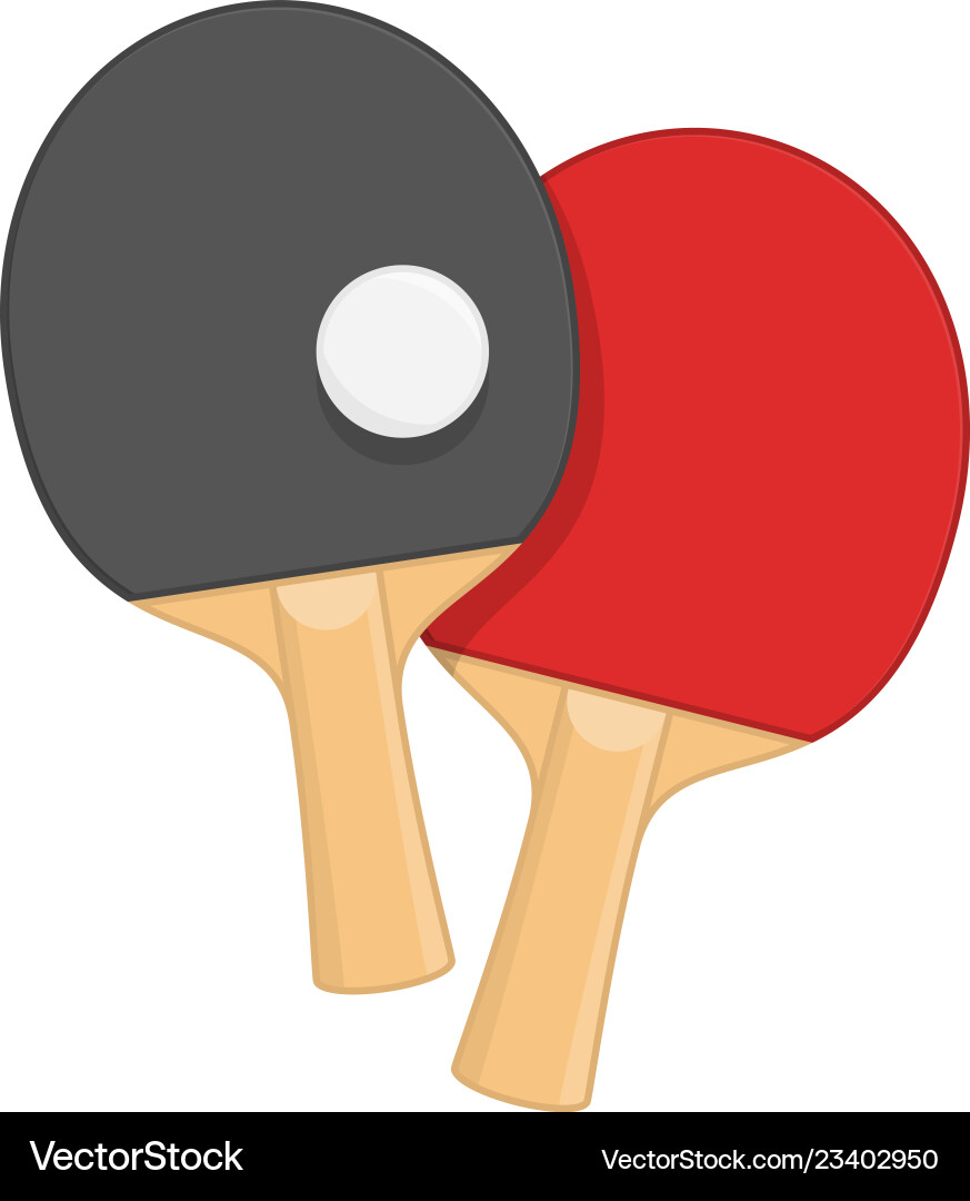 Table tennis rackets Royalty Free Vector Image