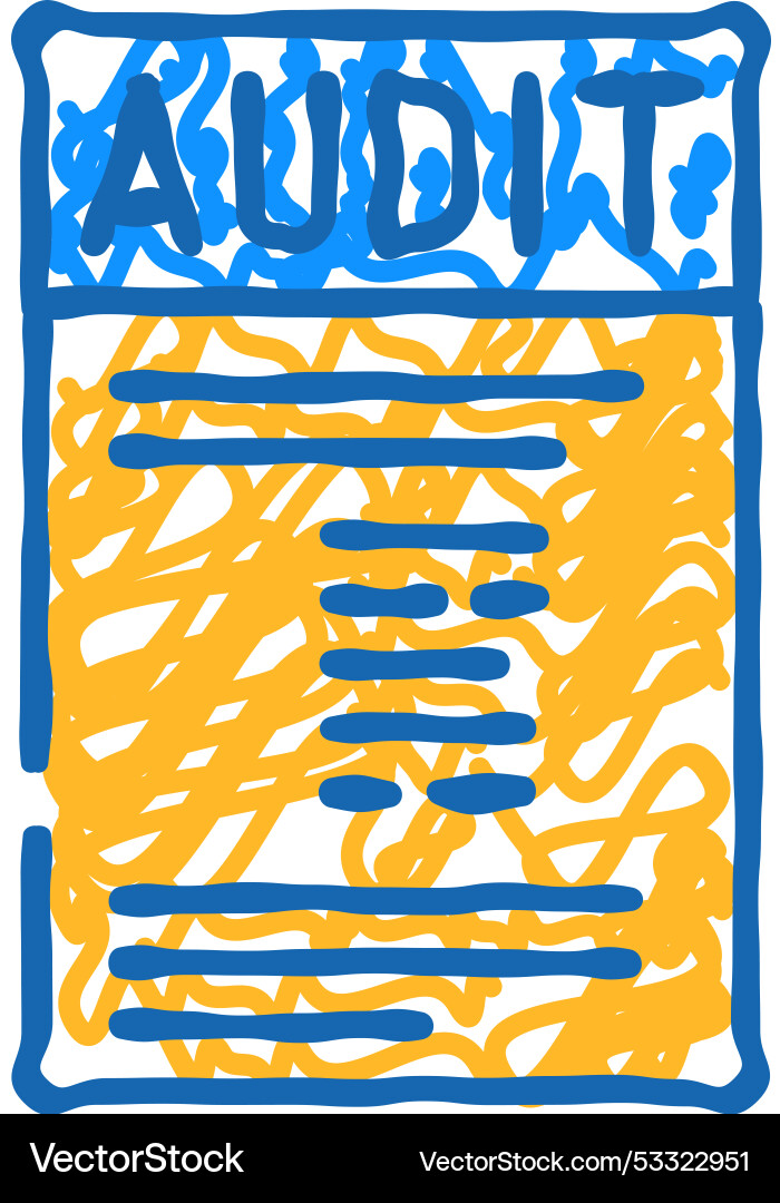 Audit checklist icon doodle Royalty Free Vector Image