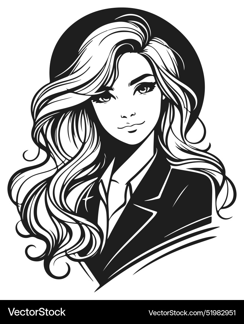 Beautiful mordan girls silhouette design Vector Image