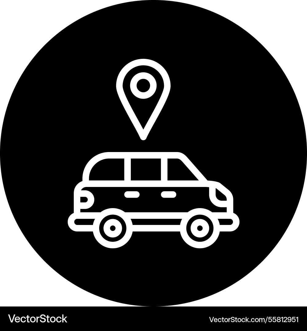 Car service location icon design Royalty Free Vector Image
