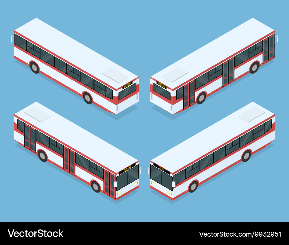 City bus transport Royalty Free Vector Image - VectorStock