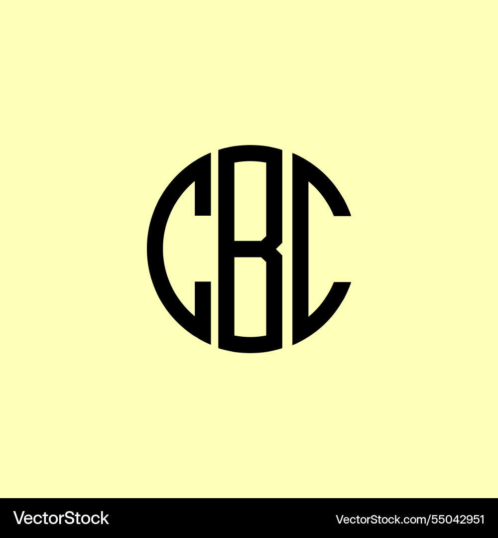 Creative rounded initial letters cbc logo Vector Image