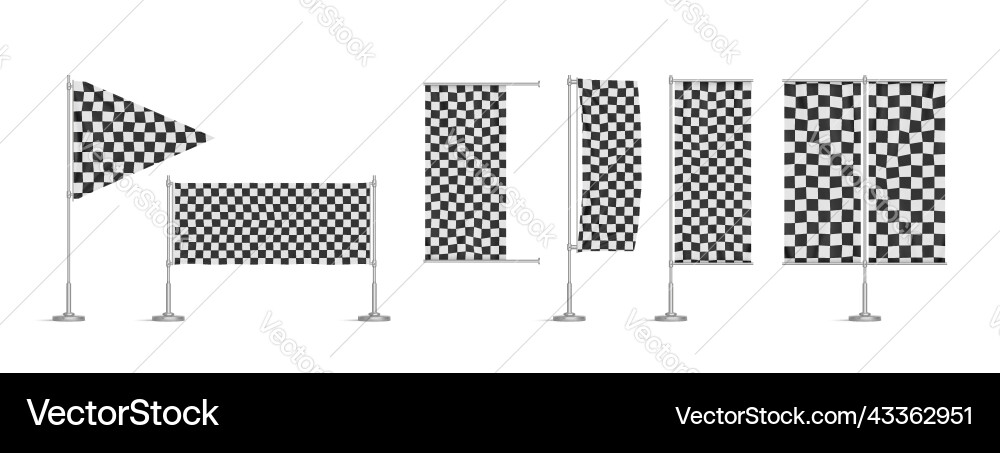 Racing flags vinyl banners signboard billboard Vector Image