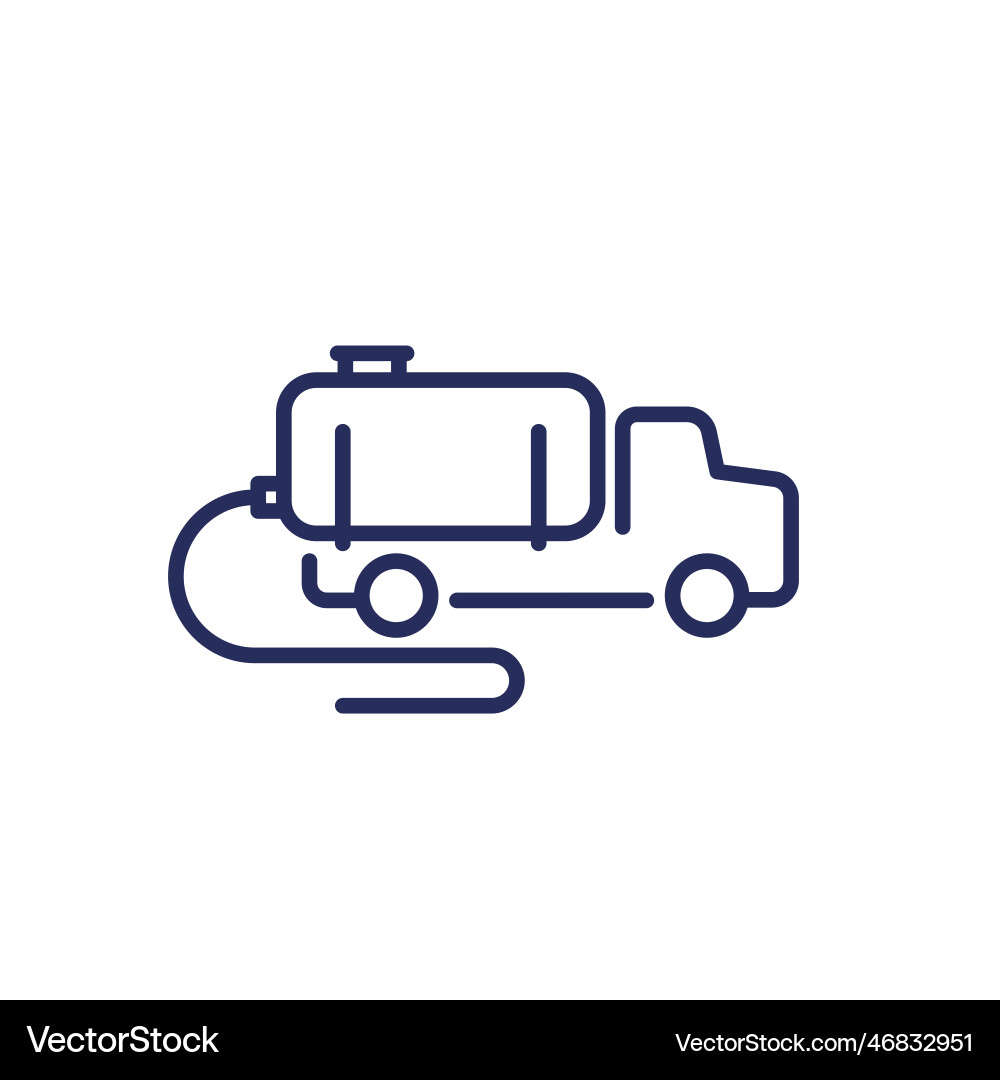 Septic Tank Vacuum Line Icon Royalty Free Vector Image