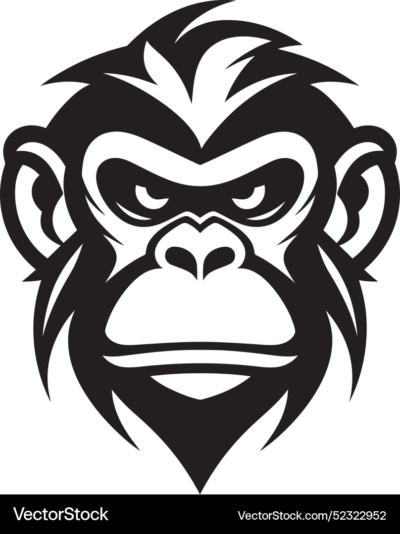 Midnight marvels monochrome primate splend Vector Image