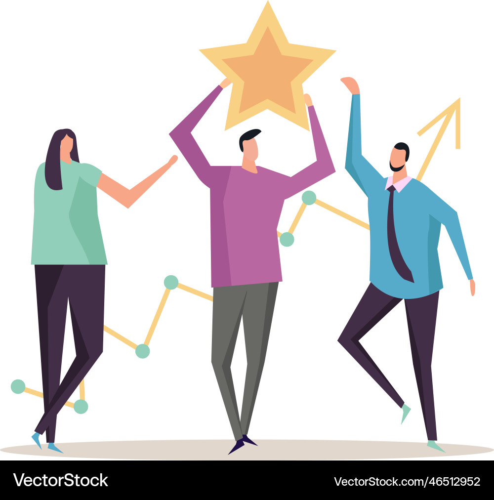 Success flat concept Royalty Free Vector Image