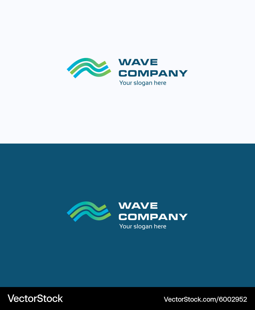 Wave company logo Royalty Free Vector Image - VectorStock