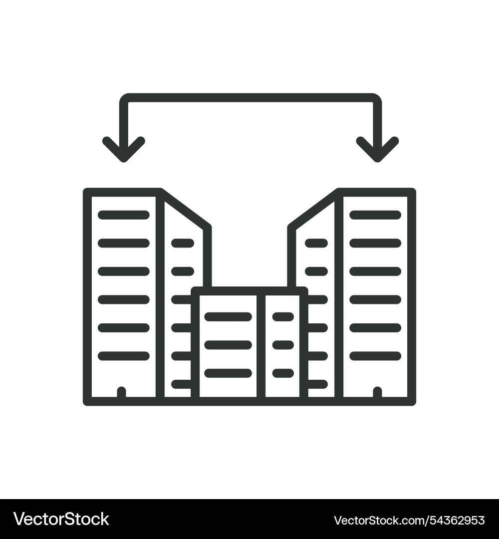 Business competitiveness icon in line design Vector Image