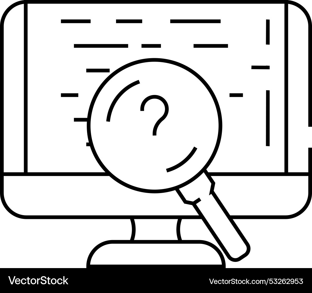 Code review software line icon Royalty Free Vector Image Code review software line icon Royalty Free Vector Image