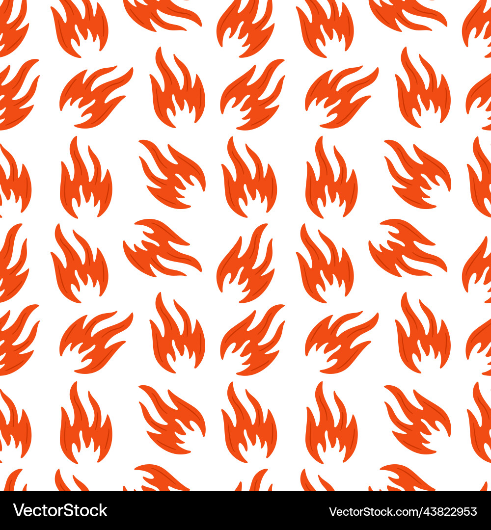 Flame seamless pattern Royalty Free Vector Image