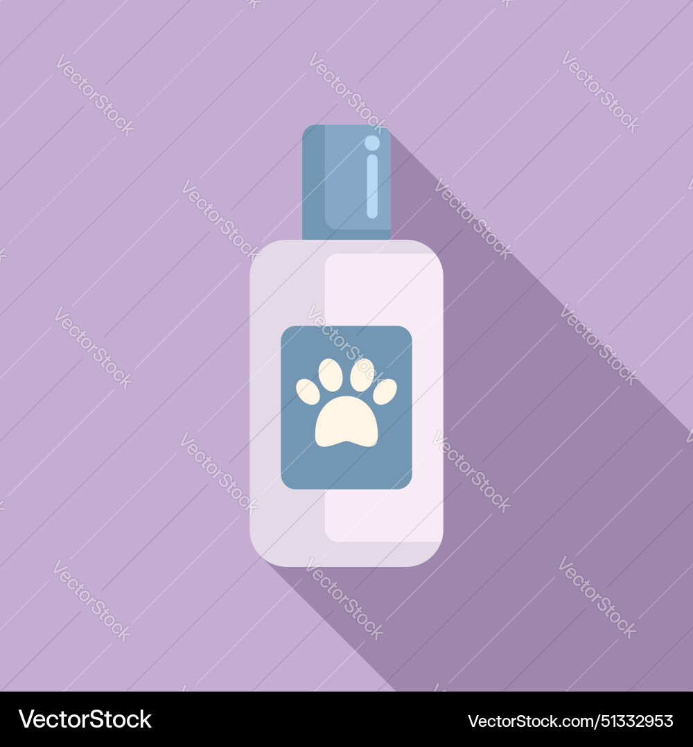 Flat design of a pet shampoo Royalty Free Vector Image