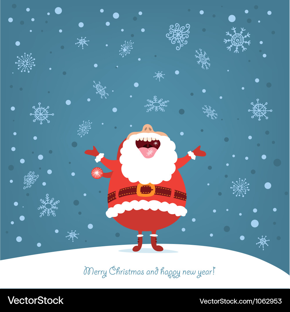 Funny santa Royalty Free Vector Image - VectorStock