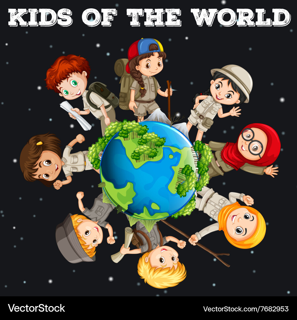 Kids of the world Royalty Free Vector Image - VectorStock