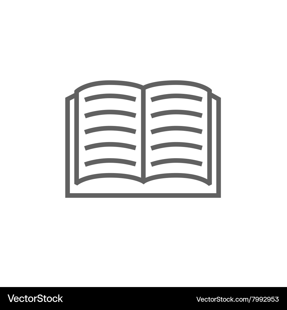 Open book line icon Royalty Free Vector Image - VectorStock