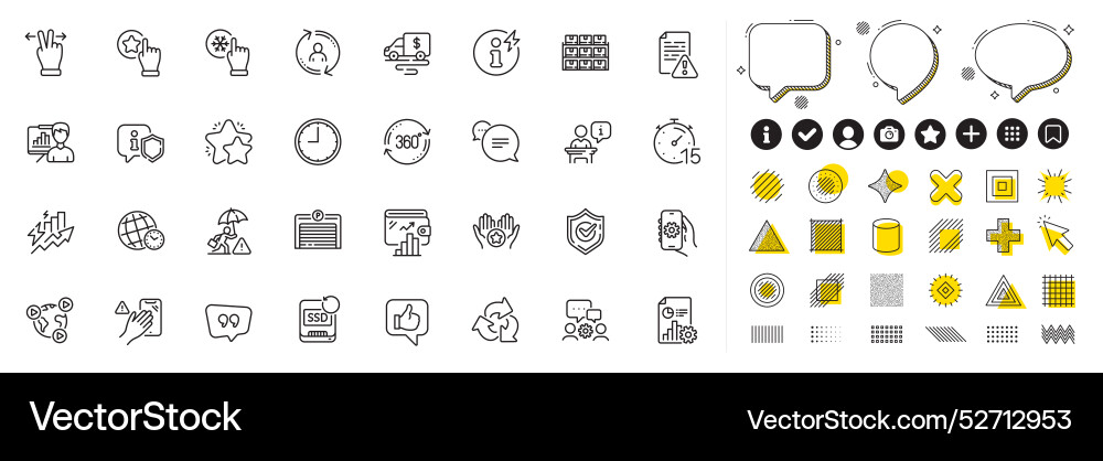 Set of consumption growth user info and video Vector Image