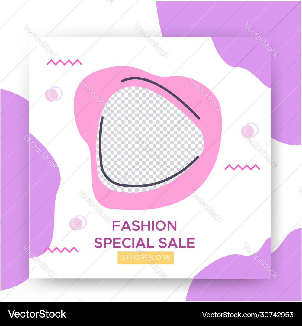 Social media banner with colorful background Vector Image