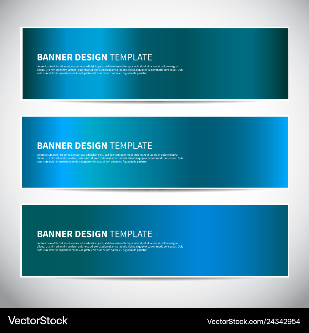 Banners blue shiny glossy gradient banner Vector Image