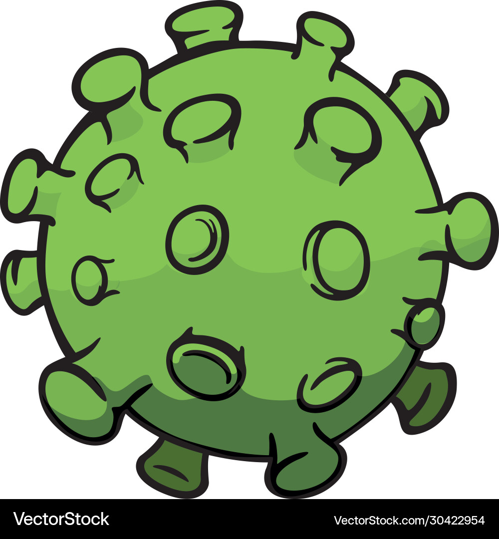 Cartoon corona virus a microorganism Royalty Free Vector