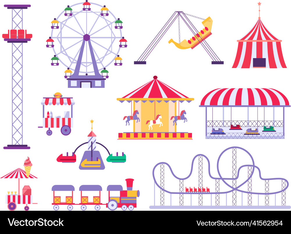 Colorful Carnival Ride Royalty Free Vector Image