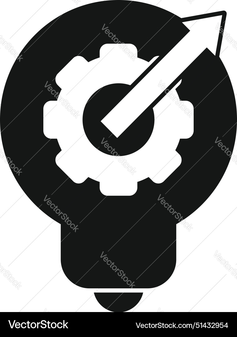 Innovation concept icon with light bulb and gear Vector Image