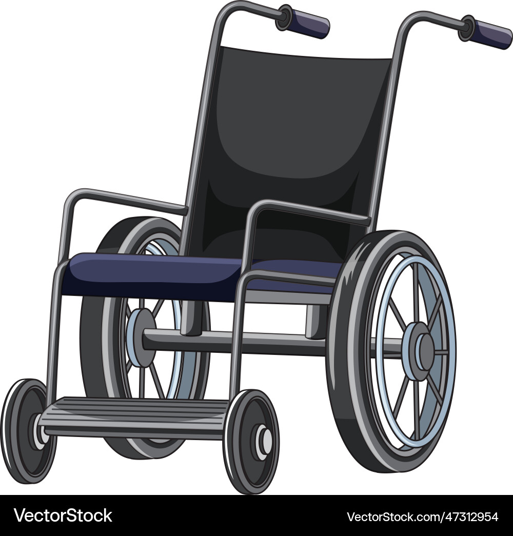 Isolated wheelchair simple cartoon Royalty Free Vector Image