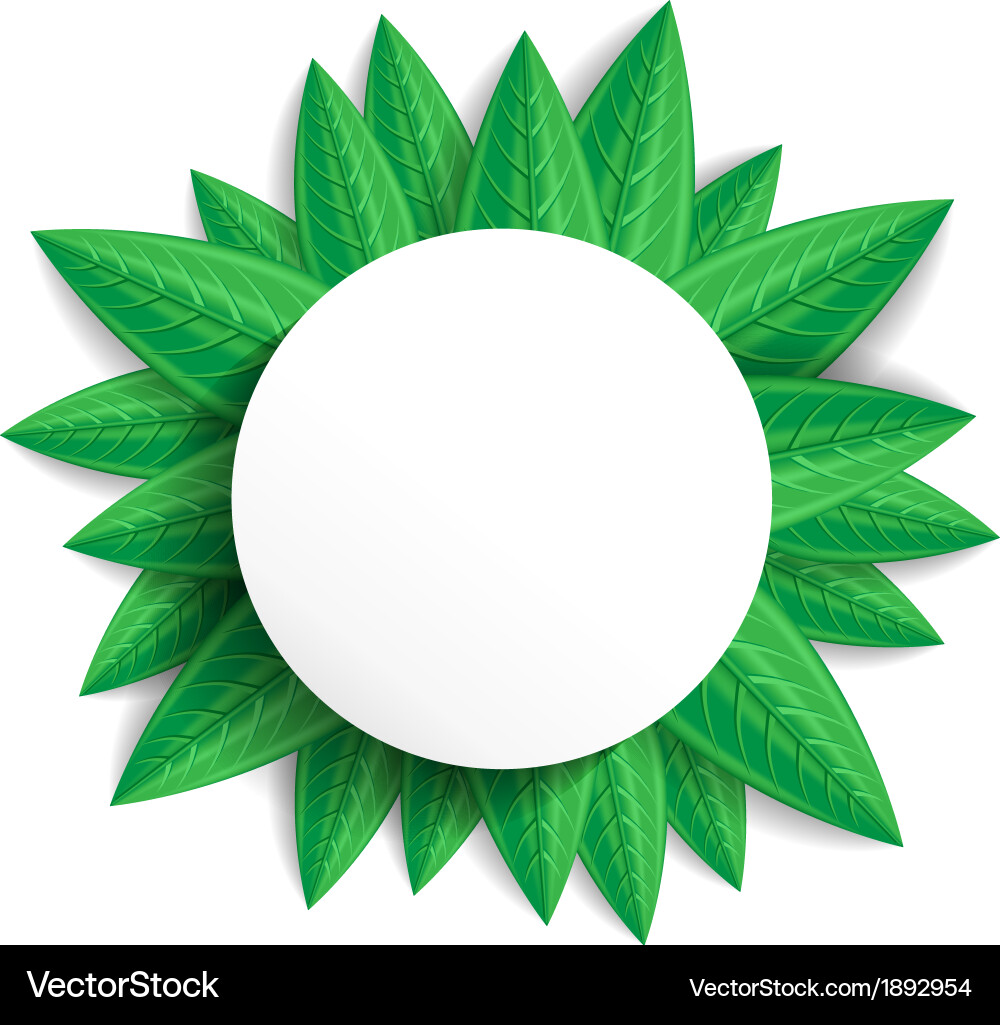 Leaves round Royalty Free Vector Image - VectorStock